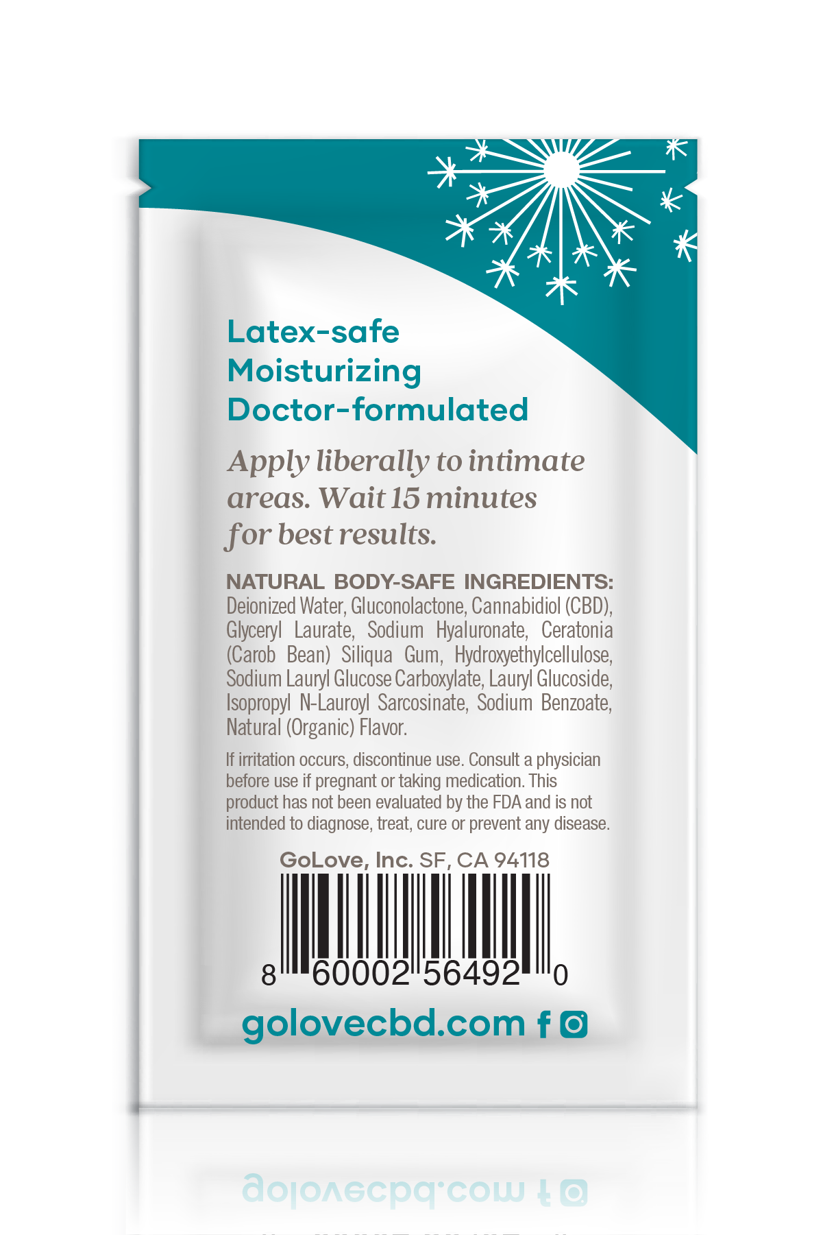 GoLove CBD Intimate Serum Sample Packet - GoLove CBD Naturals